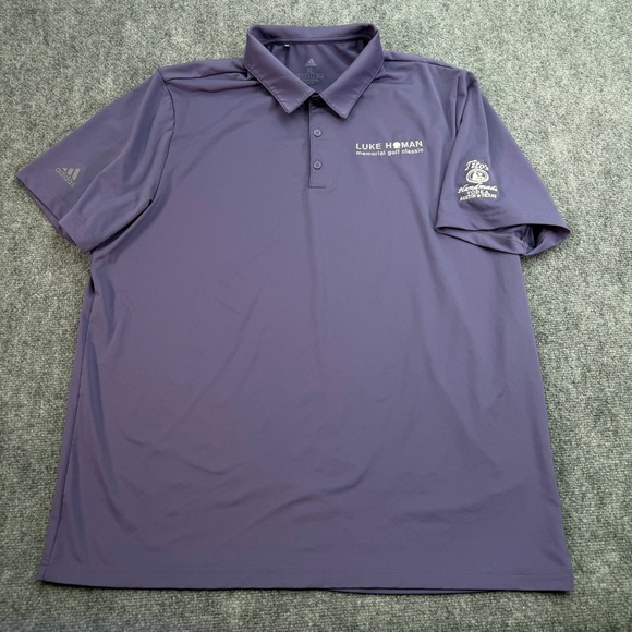 adidas | Shirts | Adidas Polo Shirt Mens Xl Purple Primeereen Luke ...
